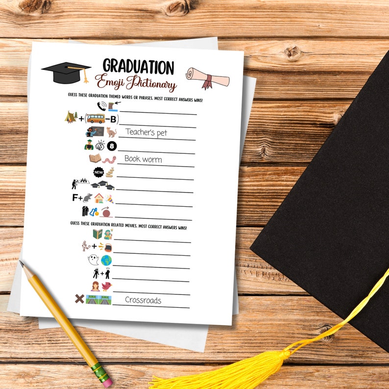 Graduation Party Games Printable, High School Senior Grad Party Games ...