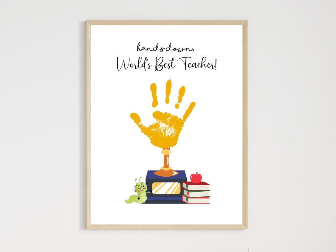 Teacher Appreciation Handprint Craft Kids Printable DIY End of Year ...