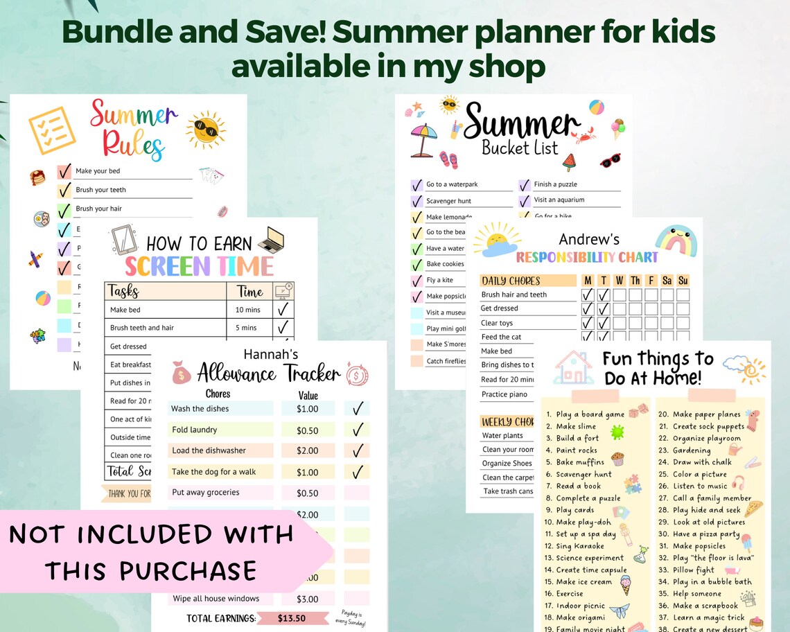 Play Routine Chart for Kids Things to Do Kids Kids Daily - Etsy