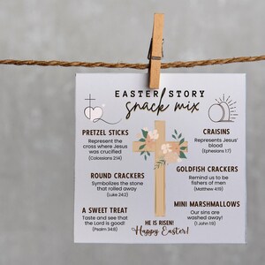 Easter Story Snack Mix Printable Holy Week Treat Basket Gift Tags ...
