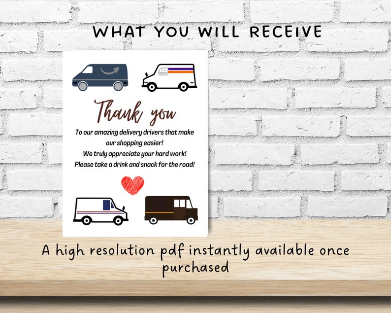 Delivery Driver Appreciation Sign Thank You Sign Snack & - Etsy