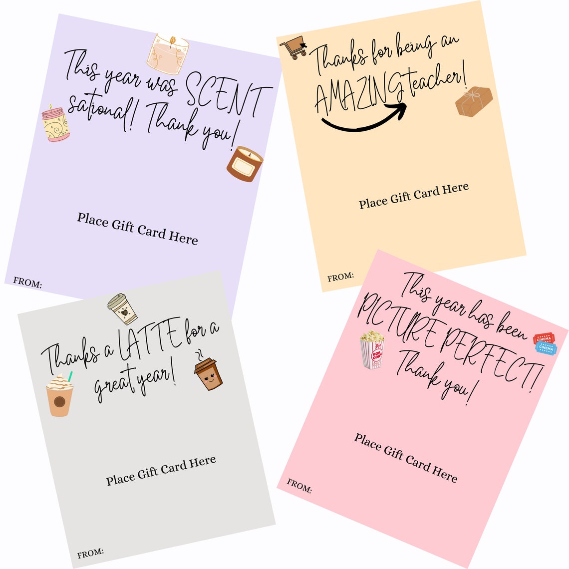 Teacher Appreciation Gift Tags Year End Gift Thank You Tag - Etsy