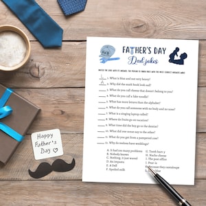 Father's Day Games Printable, Dad Jokes, Fathers Day Ideas, Fun Party ...