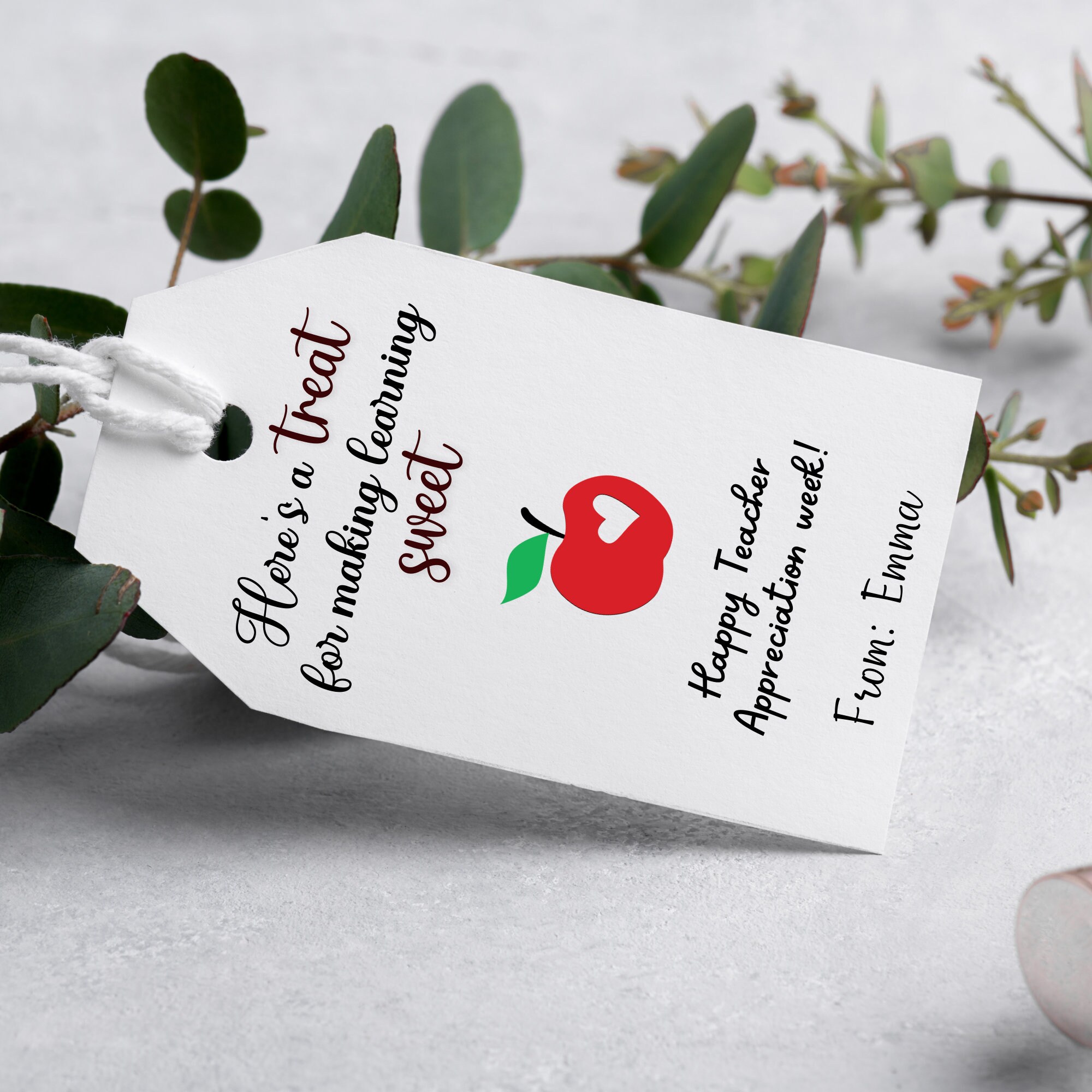 Teacher Appreciation Gift Tags Editable, Printable Custom Thank You ...