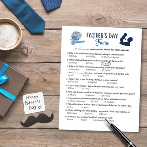 Father's Day Trivia Game Printable, Fathers Day Ideas, Fun Party Games ...