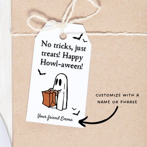 Halloween Favor Tags Printable Template Editable Halloween - Etsy