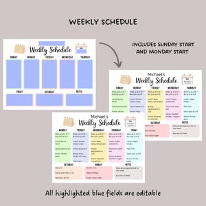 Editable School Planner Kids Printable, Back to School Bundle ...