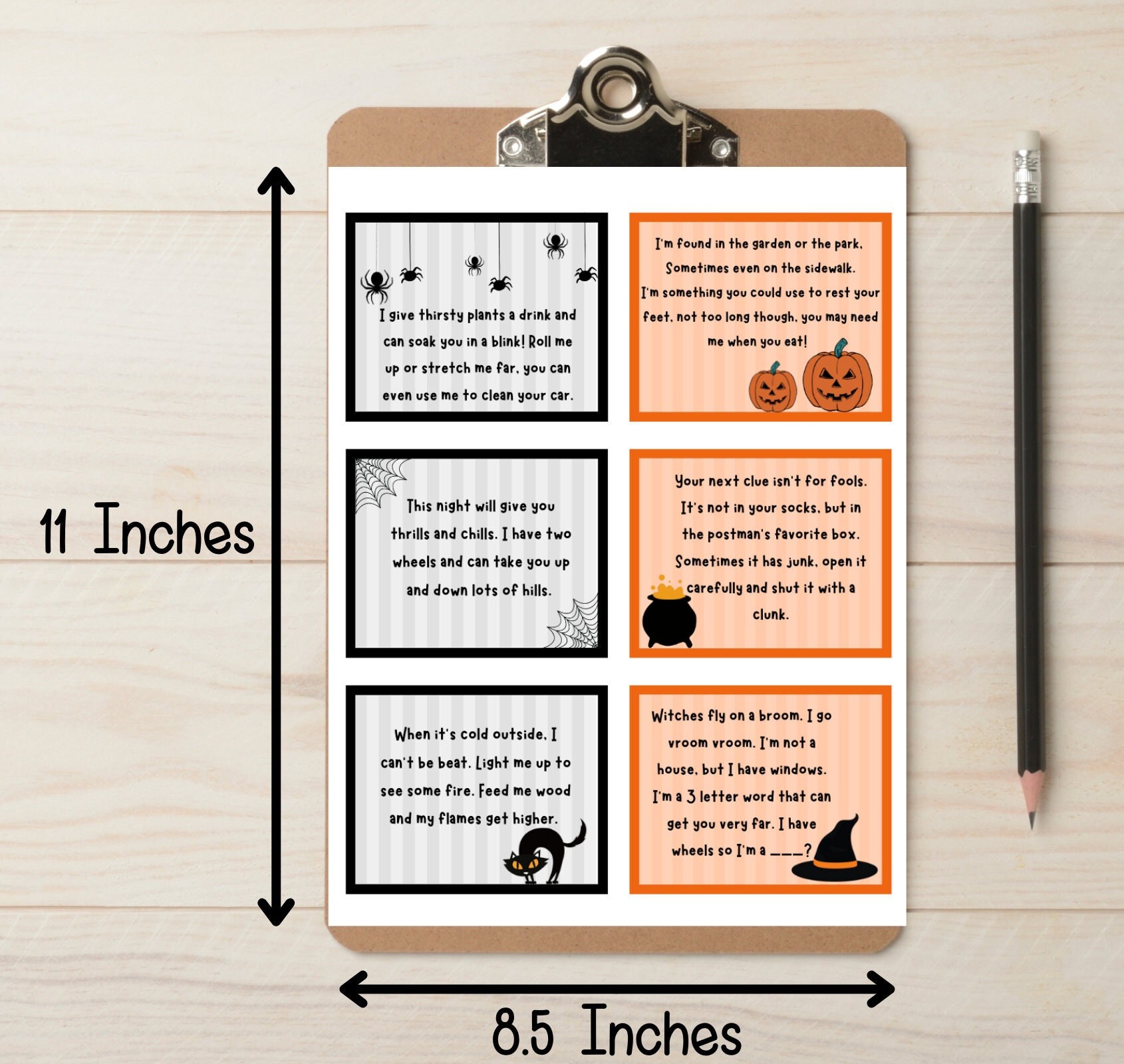 Outdoor Halloween Scavenger Hunt for Kids Halloween Treasure - Etsy