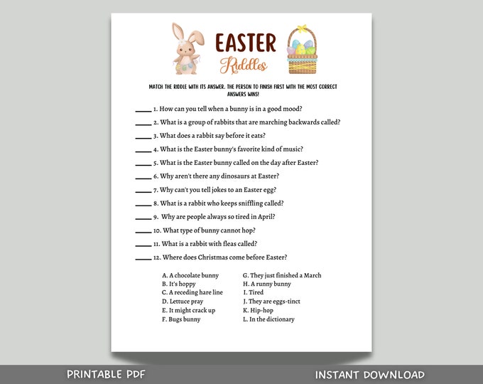 Easter Rabbit Tales Trivia Game | Easter Classroom Activities | Easter ...