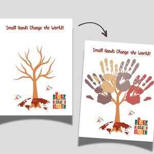 Small Hands Change the World Black History Month Handprint Craft ...