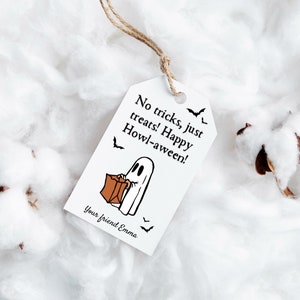 Halloween Favor Tags Printable Template, Editable Halloween Party Gift ...