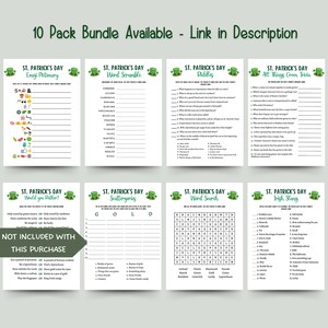 St. Patrick's Day Green Trivia Game Printable, All Things Green ...