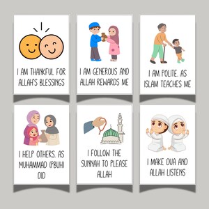 Islamic Affirmations for Kids Printable, Muslim Affirmation Cards ...
