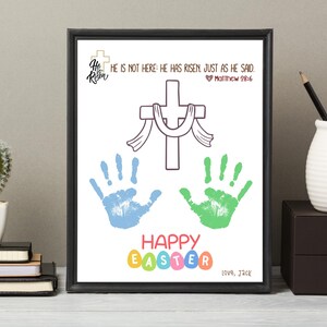 Christian Easter Handprint Craft Printable, DIY Religious Keepsake Art ...