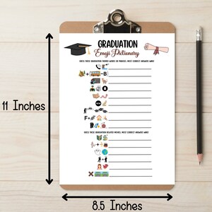 Graduation Emoji Pictionary Game Printable Graduation Party - Etsy