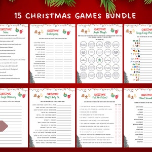 Christmas Game Bundle Printable Family Christmas Games - Etsy