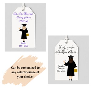 Custom Graduation Thank You Tags Class of 2022 Favors - Etsy