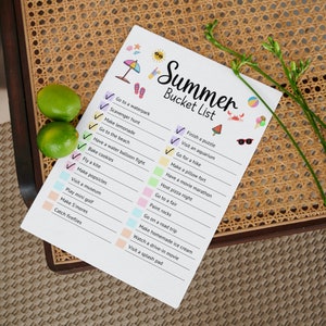 Summer Bucket List Printable, Editable Summer Break Template, Fun ...