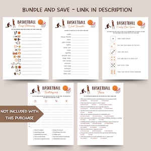 Basketball Word Scramble Game Printable, Basketball Party Game, Mens ...