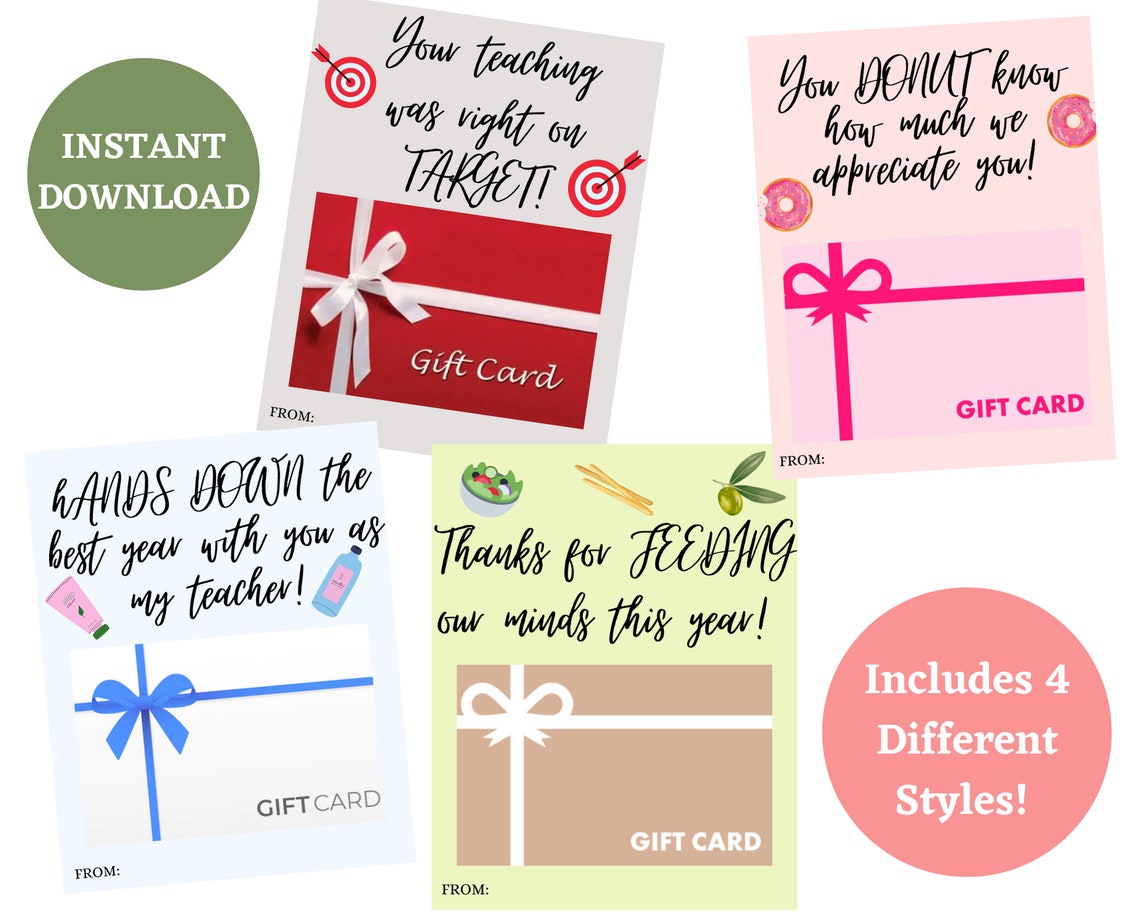 Printable Teacher Thank You Card Teacher Appreciation Gift - Etsy