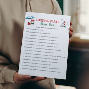 Christmas in July Trivia Game Printable, Summer Christmas Party ...