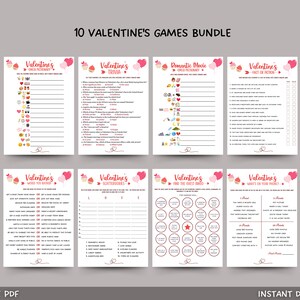 Valentine's Day Games Bundle Printable for Adults, Galentines Day Games ...