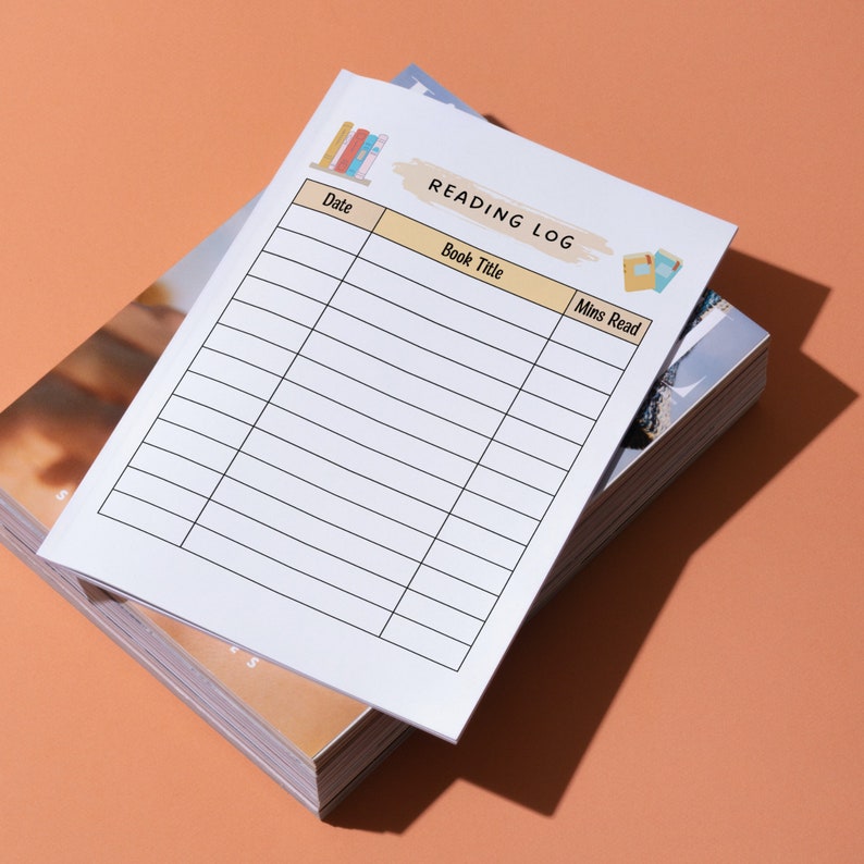 Printable Reading Chart Kids, Reading Log Tracker 50 100 Books, Book ...