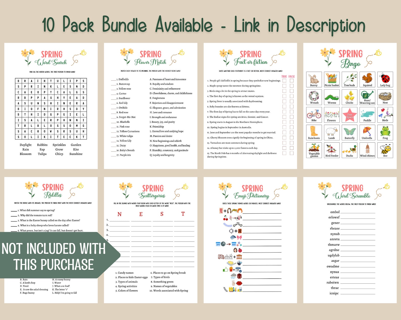 Spring Candy Dice Game Printable Spring Activity Adults & - Etsy