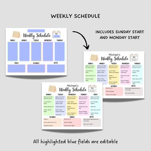 Editable School Planner Kids Printable, Back to School Bundle ...