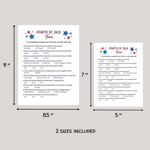 July 4th Trivia Game Printable, Independence Day Party Ideas, Family ...