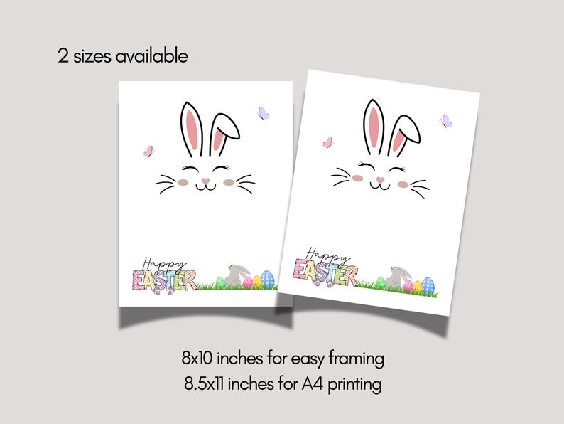 Happy Easter Bunny Footprint Craft for Kids Printable, DIY Handprint ...