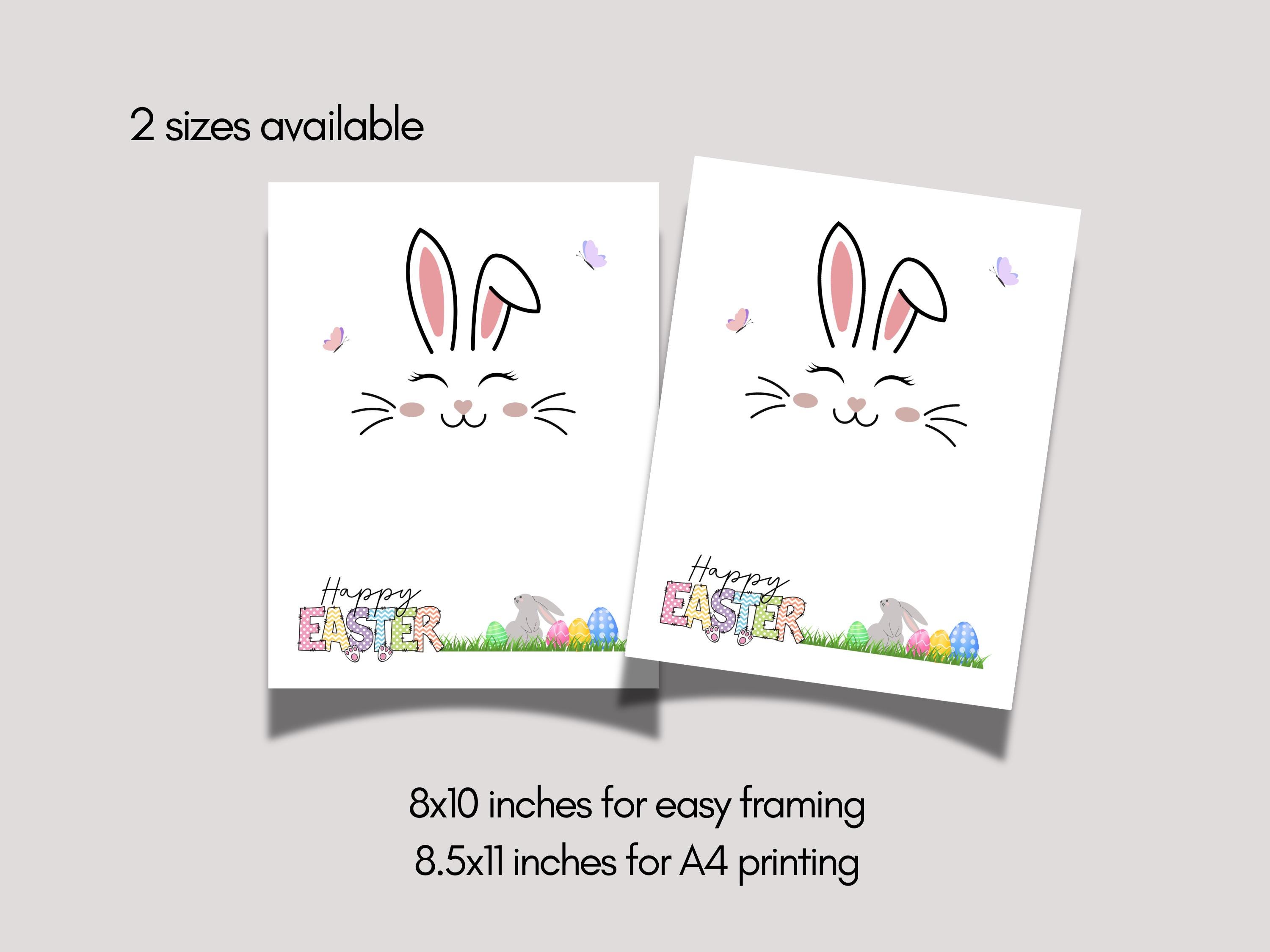 Happy Easter Bunny Footprint Craft for Kids Printable, DIY Handprint ...