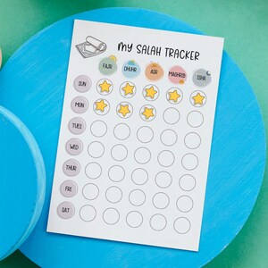 Islamic Salah Weekly Tracker Printable for Kids, Muslim Children Daily ...