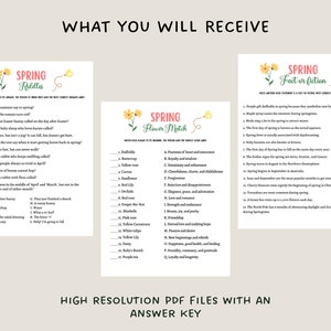 Spring Riddles Game Printable Spring Activity Adults and - Etsy