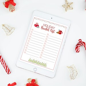 Holiday Bucket List Printable, Editable Christmas Bucket List, Winter ...