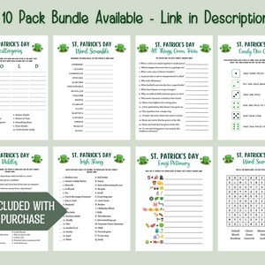 St Patrick's Day Riddles Game Printable St Pattys Riddle - Etsy