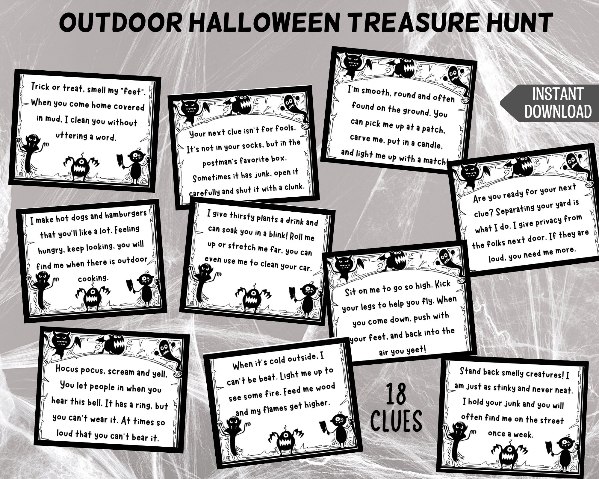 Outdoor Halloween Treasure Hunt for Kids Halloween Scavenger - Etsy