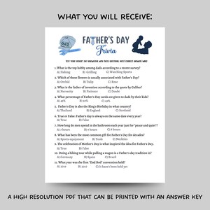 Father's Day Trivia Game Printable, Fathers Day Ideas, Fun Party Games ...