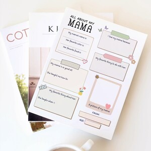 All About My Mom Survey Printable, Mothers Day Questionnaire, Mothers ...