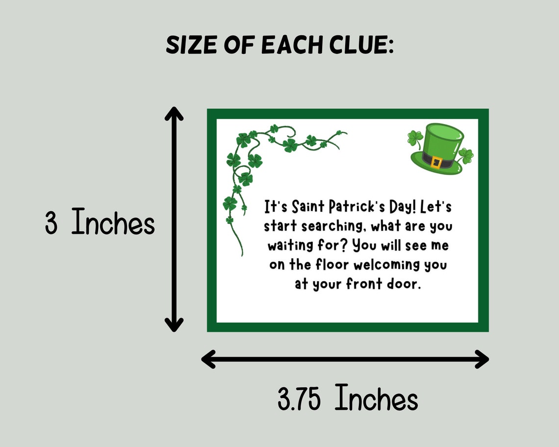 St Patricks Day Scavenger Hunt Printable St. Patrick's - Etsy
