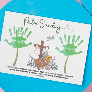 Palm Sunday Handprint Craft Art Printable Sunday School Bible Lesson
