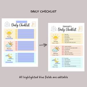 Editable School Planner Kids Printable, Back to School Bundle ...