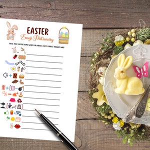 Easter Emoji Pictionary Printable Easter Party Game for Kids - Etsy