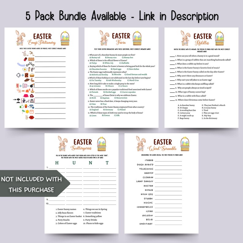 Easter Word Scramble Game Printable, Easter Party Game, Kids Easter ...