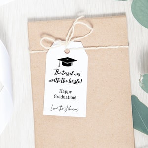 Custom Graduation Gift Tags, Personalized Happy Graduation Tags ...