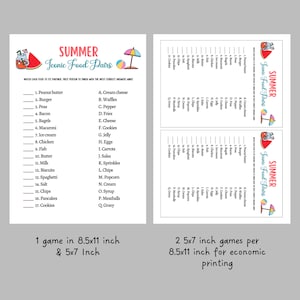 Summer Games Bundle Printable, Summer Camp Activity, Summertime Beach ...