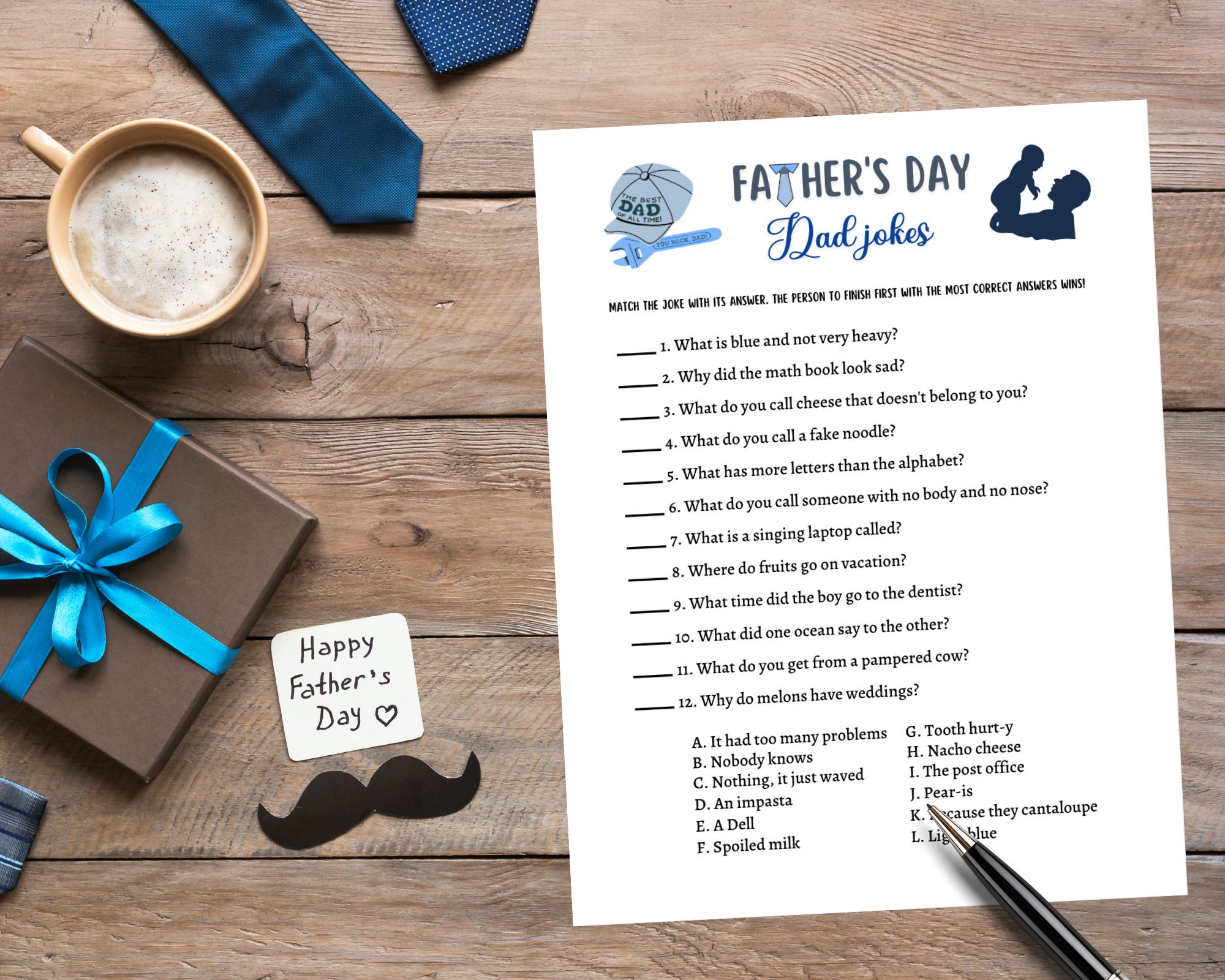 Father's Day Game Bundle Printable Fathers Day Ideas Fun - Etsy