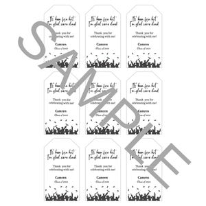 Graduation Thank You Tags, Class of 2025 Favors, High School Grad ...