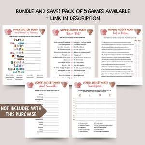 International Womens Day Famous Women Emoji Pictionary Game Printable ...