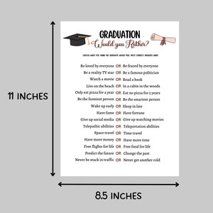 Graduation Party Games Printable, High School Senior Grad Party Games ...